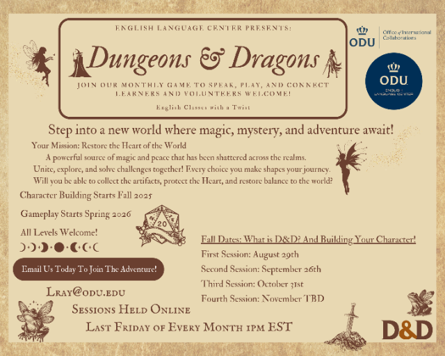 Special Event: Dungeons & Dragons Session #2 | Old Dominion University